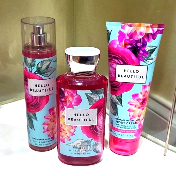 Bath & Body Works | Bath & Body | Hello Beautiful From Bath Body Set Of ...